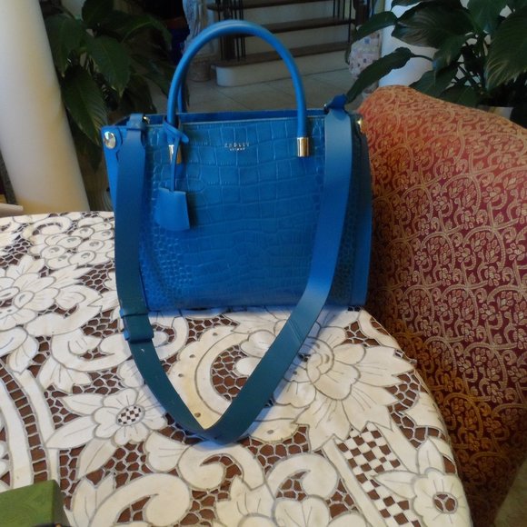 RADLEY LONDON | Bags | New Radley London Light Blue Croc Embosed ...